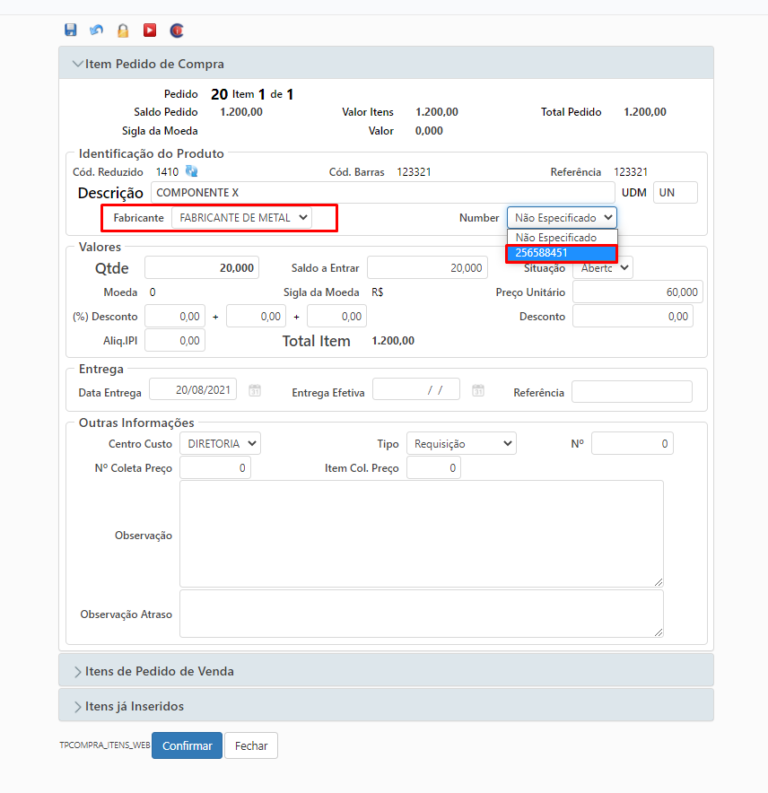 PART NUMBER (Cadastro de Produto) - Wiki - Centrium Sistemas